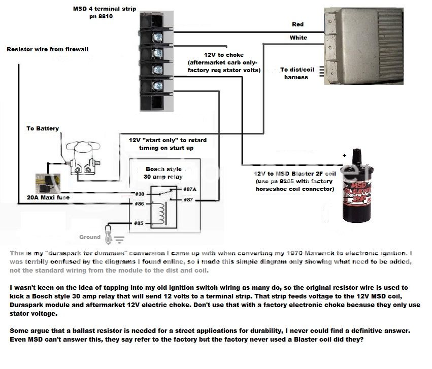 My simple Duraspark conversion diagram | Vintage Mustang Forums