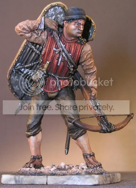 Genoese Crossbowman, Period of the Battle of Crecy; 1346 | planetFigure ...